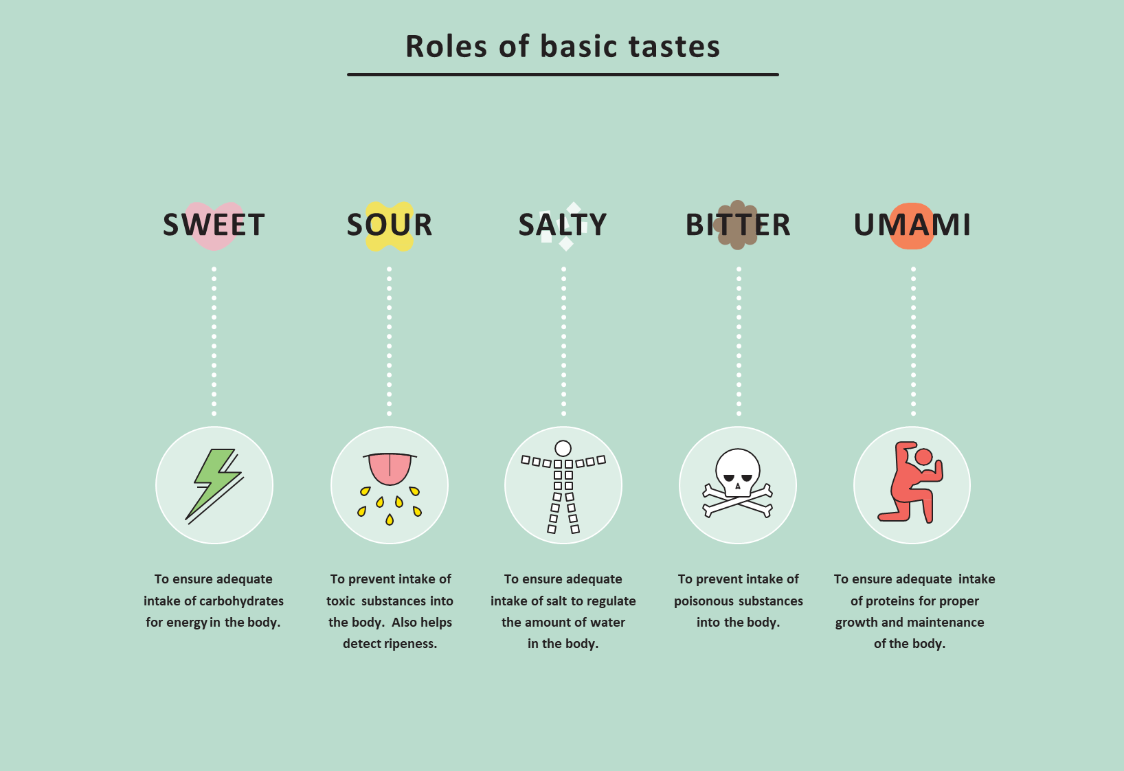 What are the 4 tastes called?