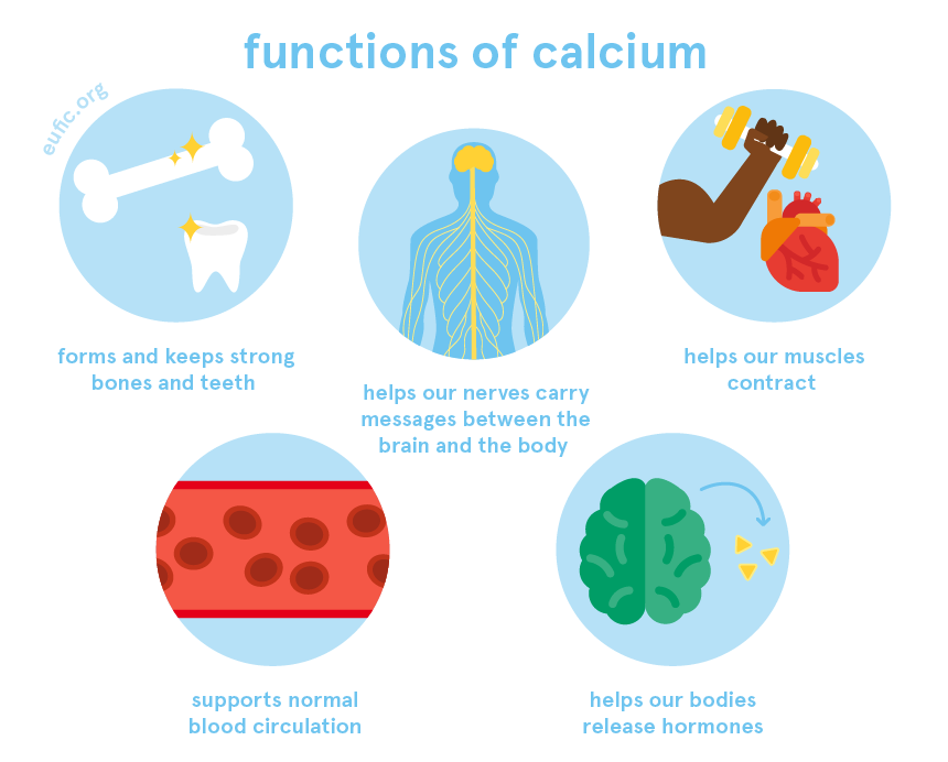 What are the 5 functions of calcium?