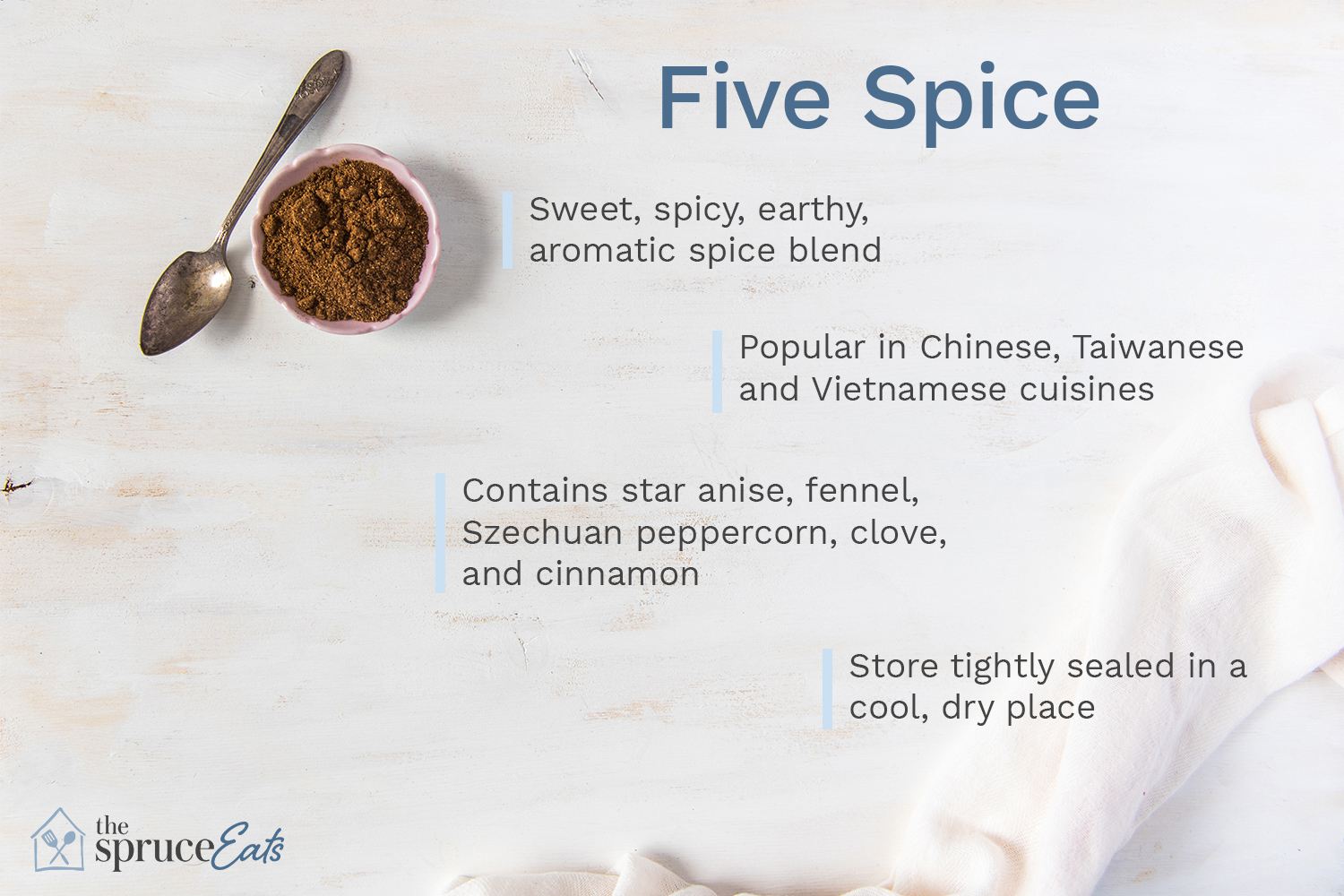 What are the 5 main spices?