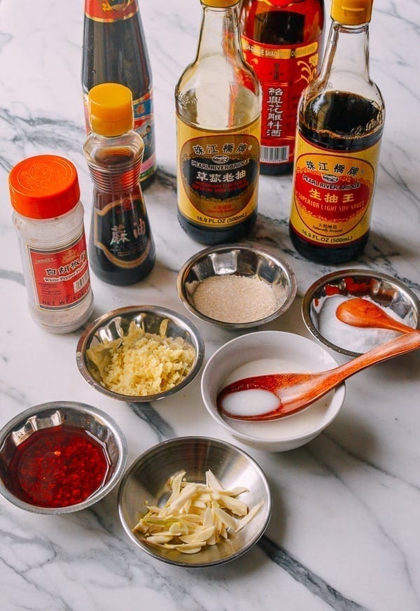 What are the 5 types of condiments in Asian influence in cooking?