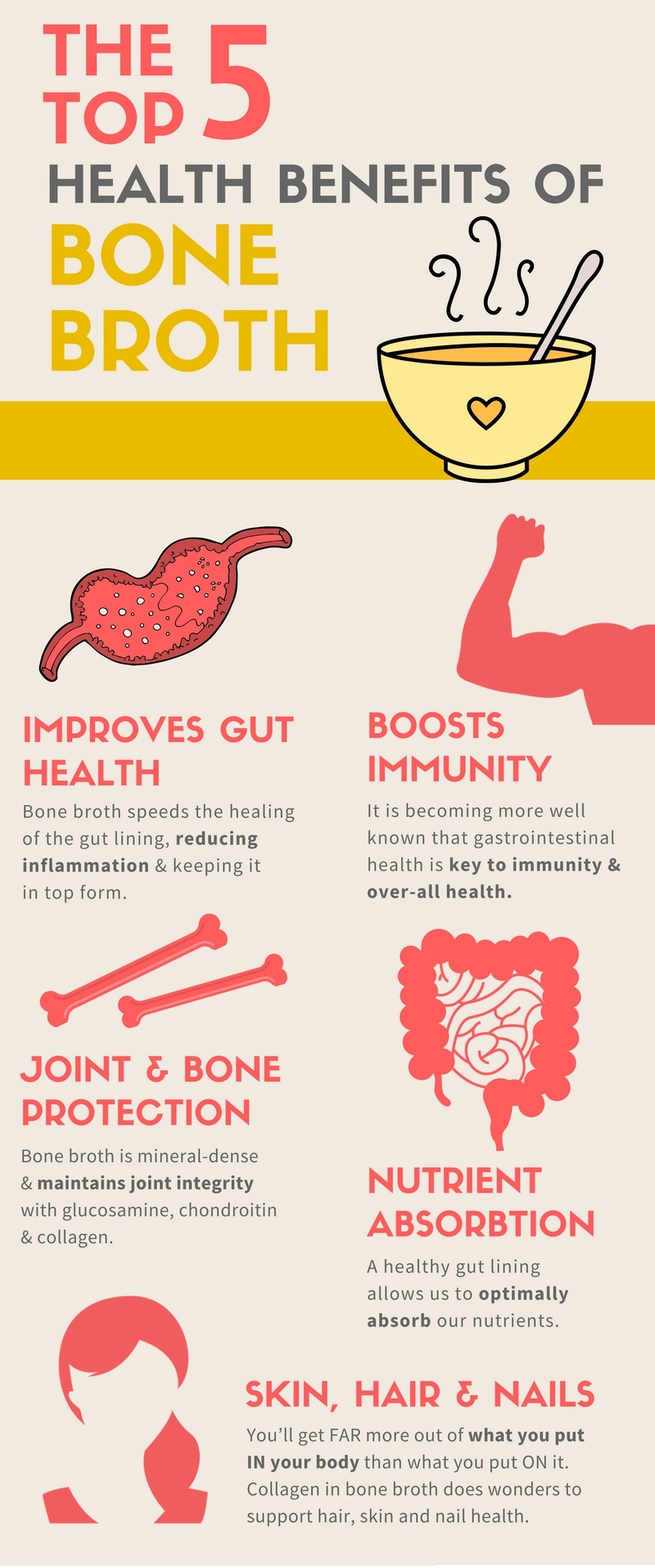 What are the 7 main health benefits of bone broth?