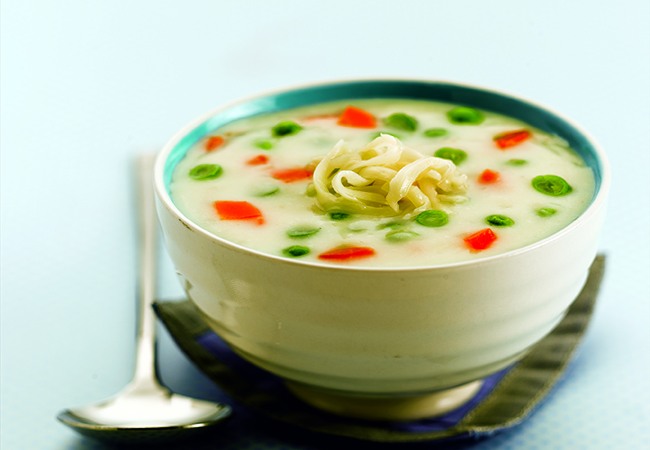 What are the benefits of adding milk to soup?