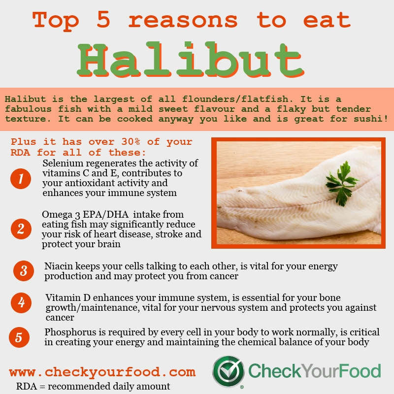 What are the benefits of eating halibut?