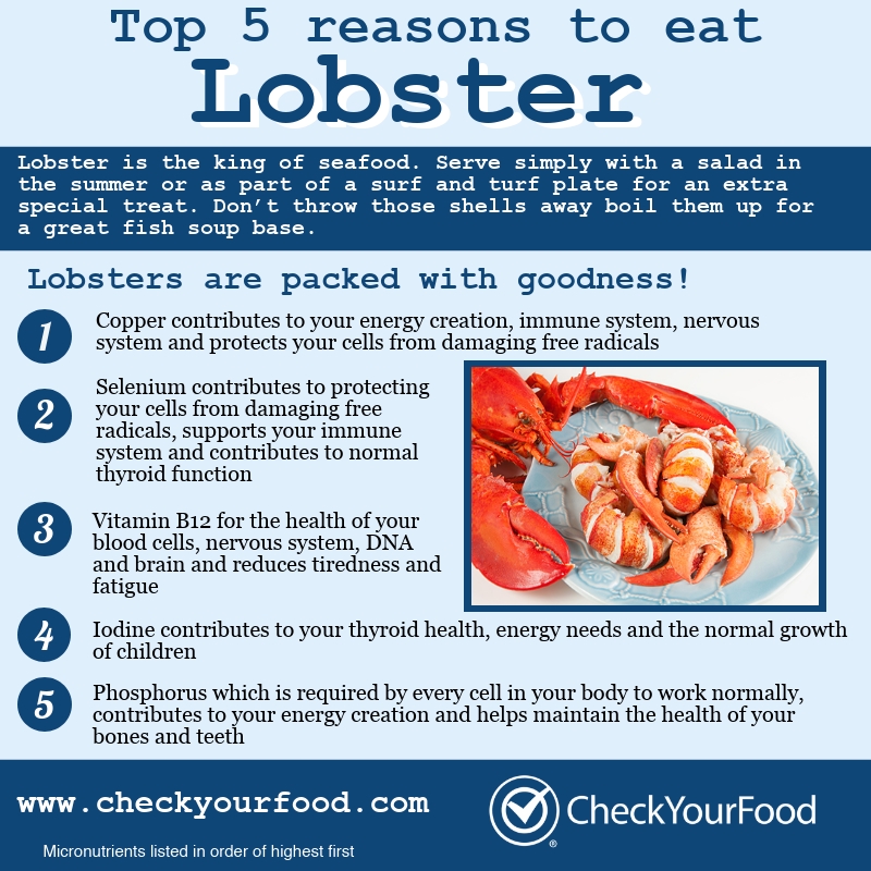 What are the benefits of eating lobster?