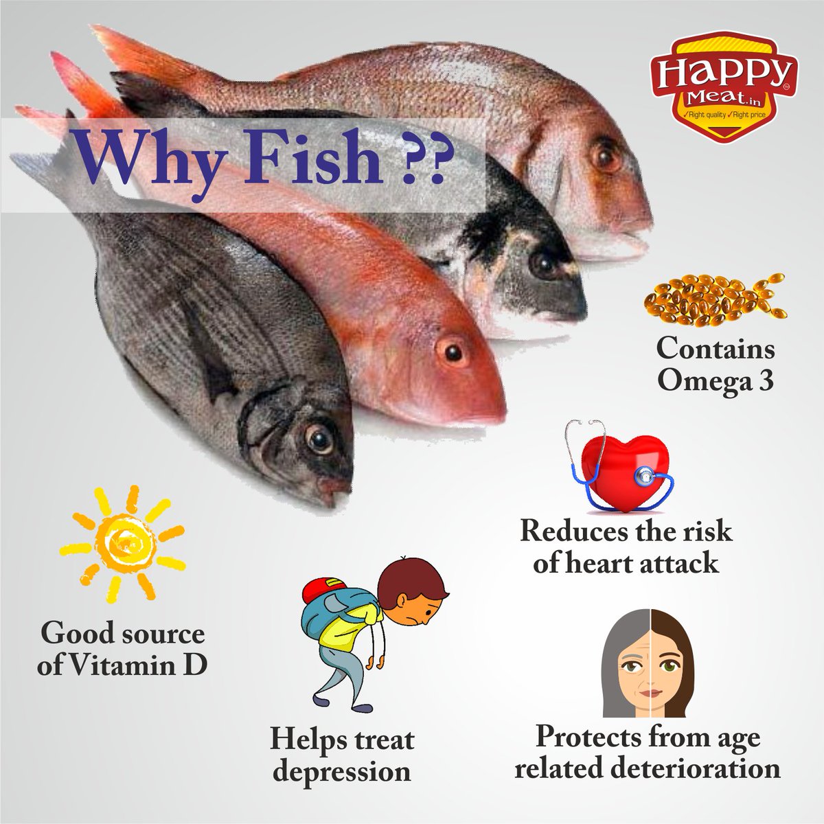 What are the benefits of eating meat and fish?