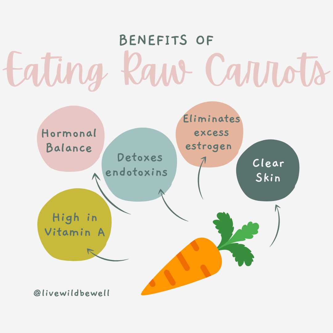 What are the benefits of eating raw carrots?