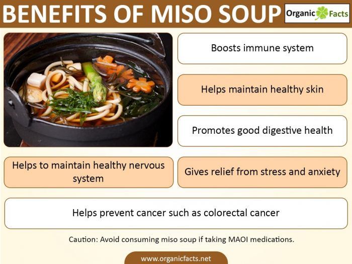 What are the benefits of miso soup?