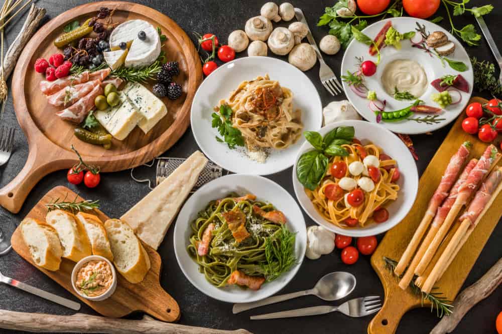 What are the characteristics of Italian cuisine?