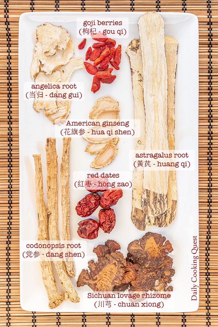 What are the Chinese herbs for soup?