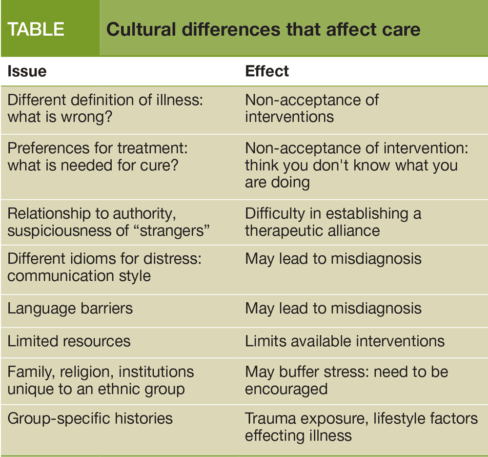 What are the cultural issues in healthcare?