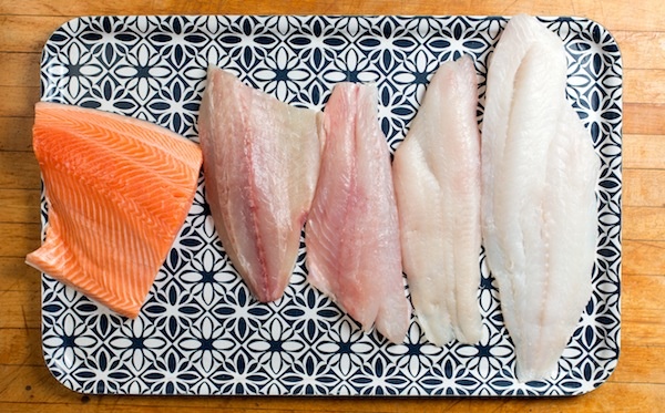 What are the different kinds of white fish?