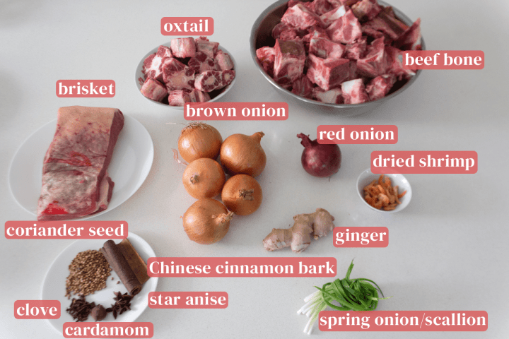 What are the different types of beef pho?