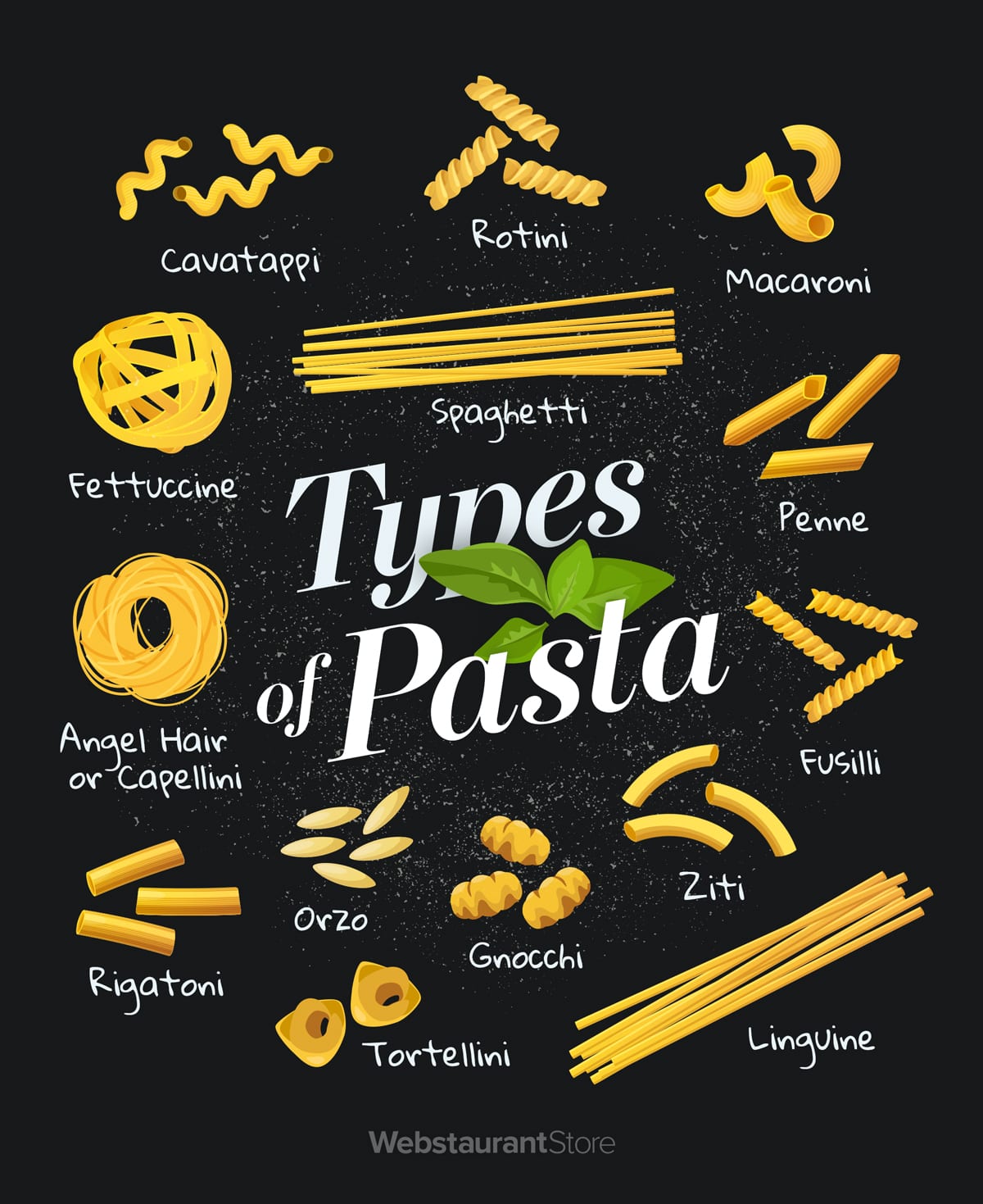 What are the different types of pasta?