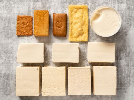 What are the different types of tofu?