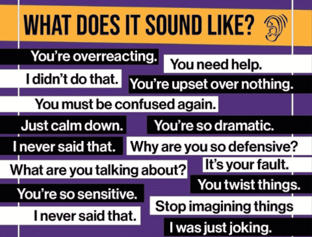 What are the earliest signs of gaslighting?