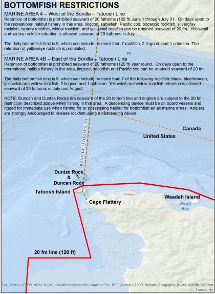 What are the fishing seasons in Washington State for bottomfish?