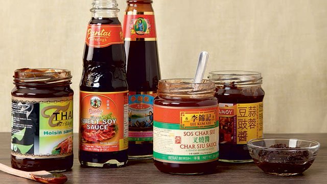 What are the five basic condiments in Asian cuisine?