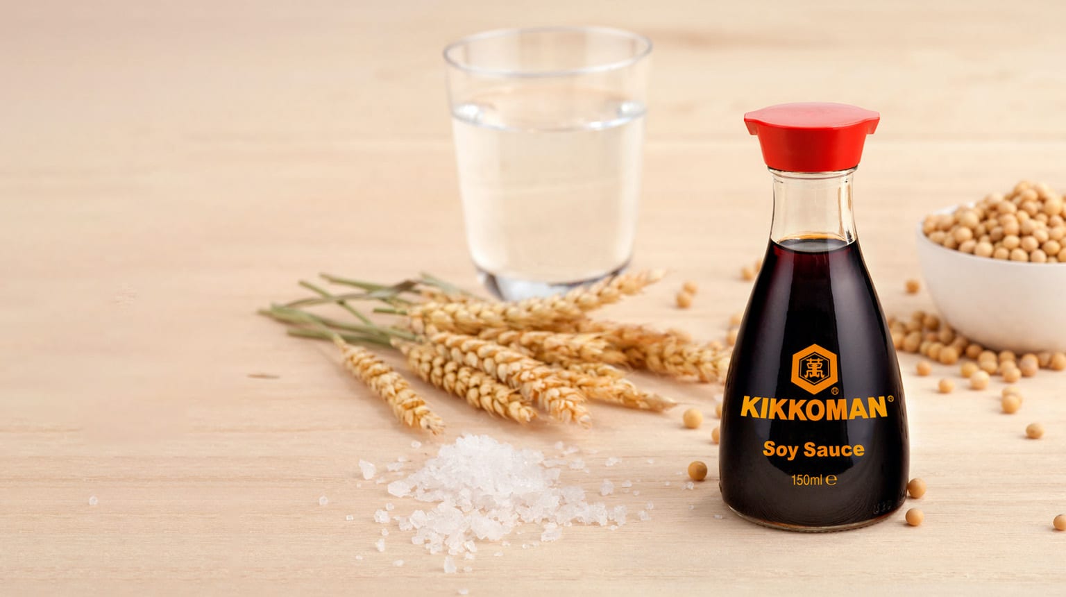 What are the four basic ingredients in making soy sauce?