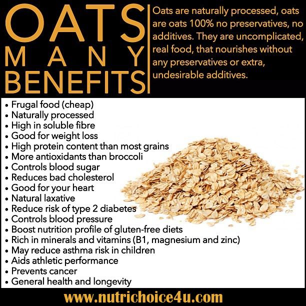 What are the health benefits of an oats diet?