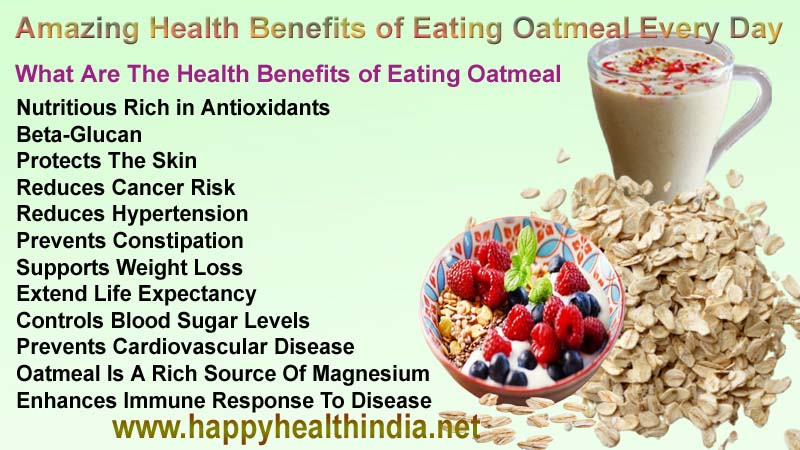 What are the health benefits of eating oatmeal everyday?