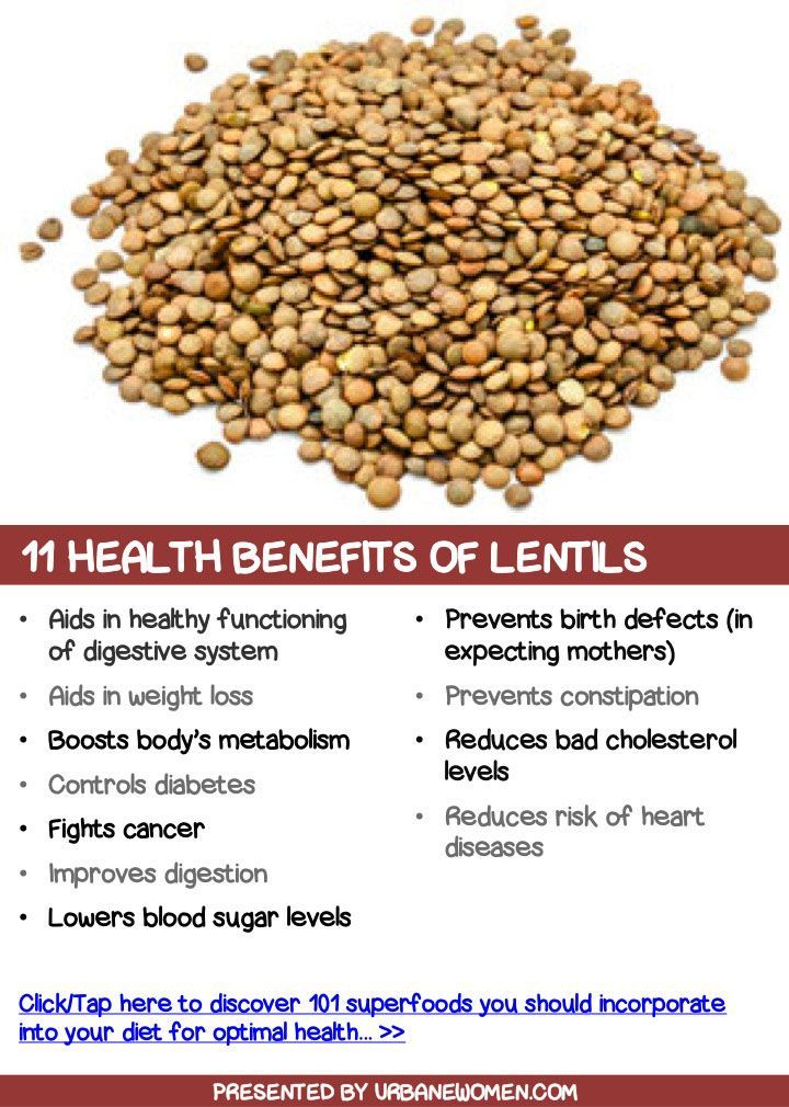 What are the health benefits of lentils?