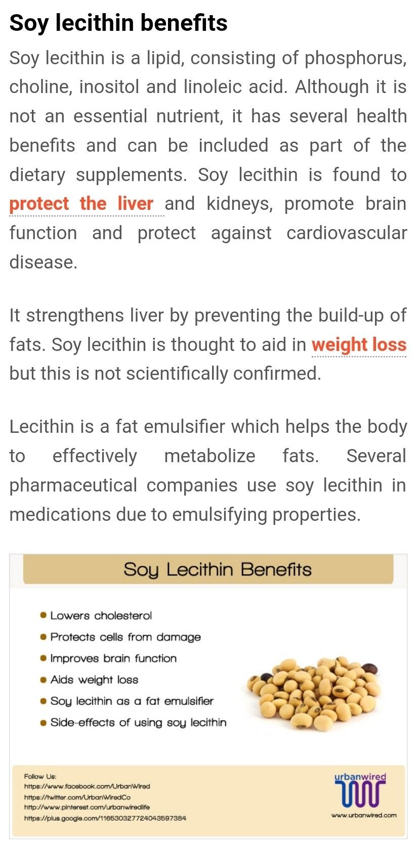 What are the health benefits of soy lecithin?