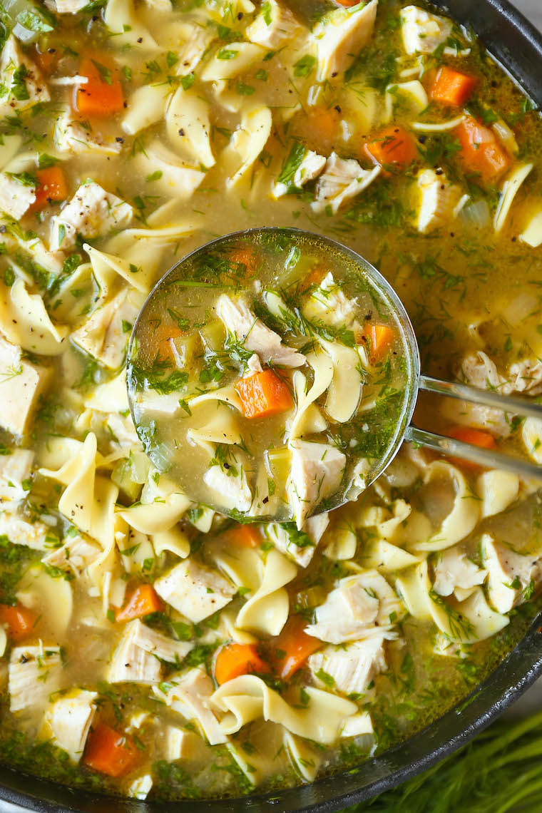 What are the ingredients in chicken noodle soup?