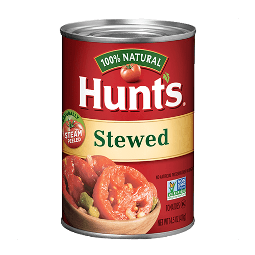 What are the ingredients in Hunt's stewed tomatoes?