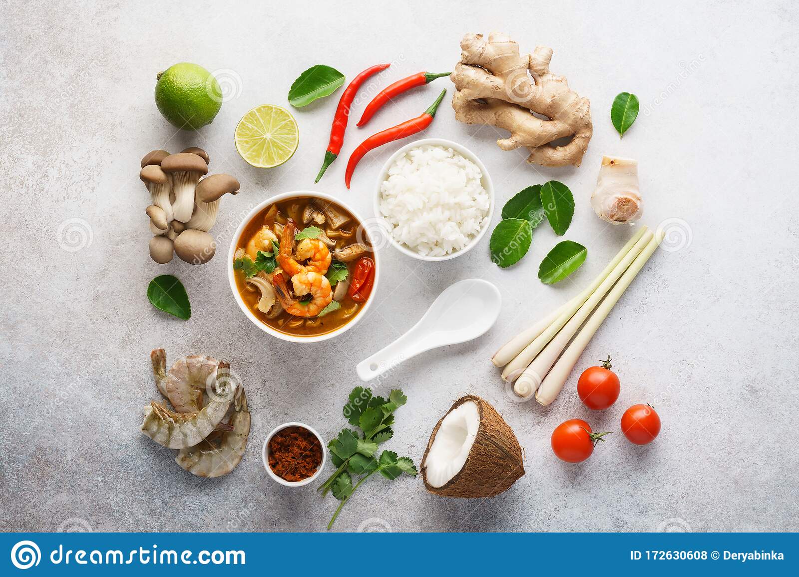 What are the ingredients of tom yum Koong?