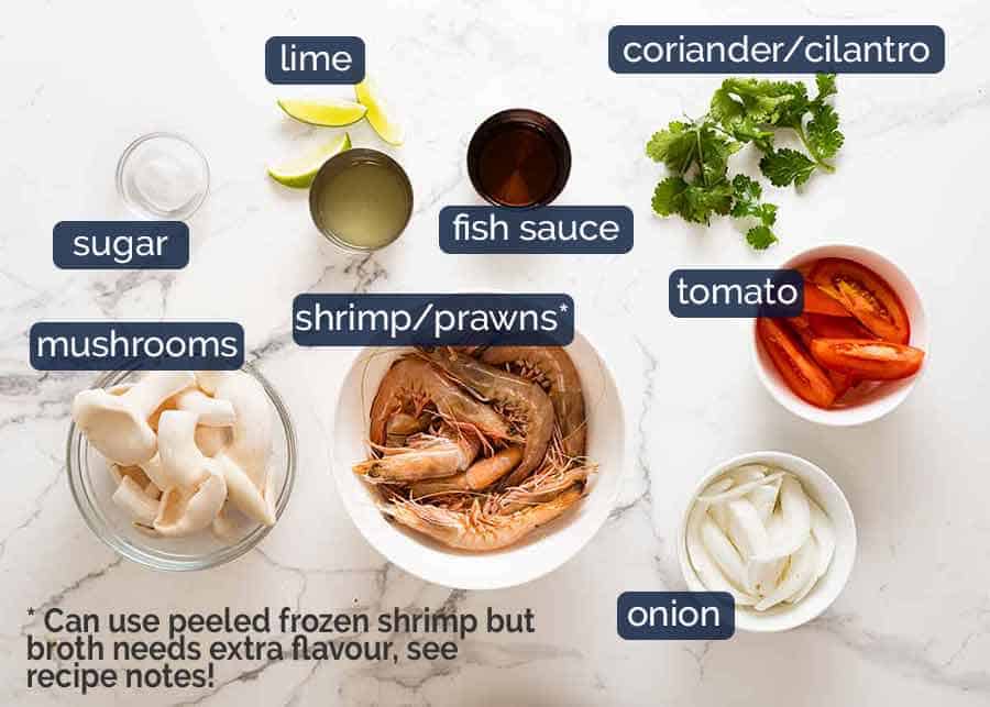 What are the ingredients of Tom Yum?