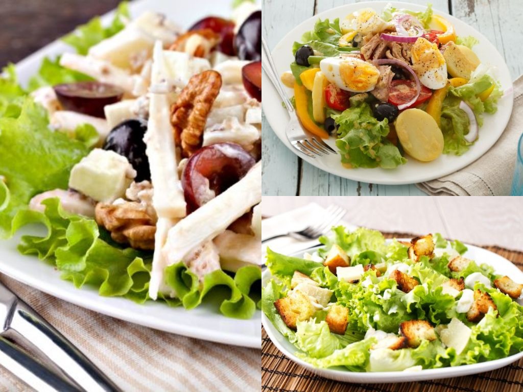 What are the main types of salad?