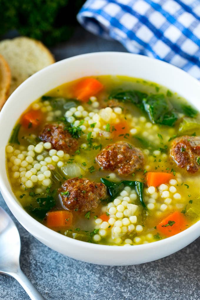 What are the meatballs in wedding soup made of?