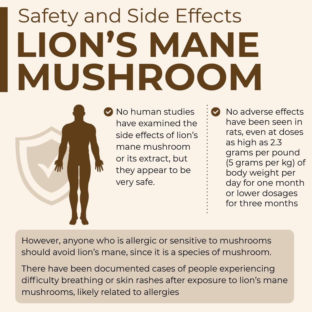 What are the negative effects of lion's mane?