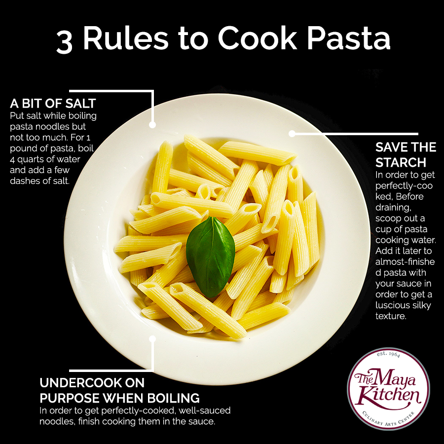 What are the rules of cooking pasta?