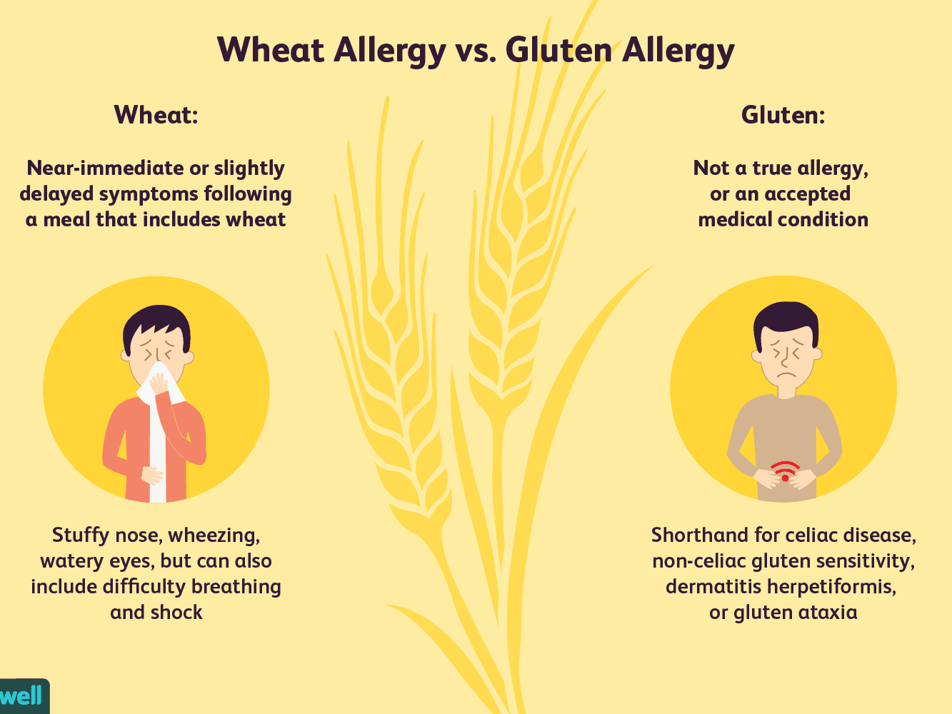 What are the symptoms of wheat intolerance?