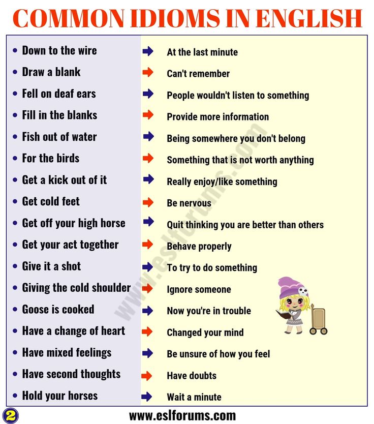 What are the ten idioms?