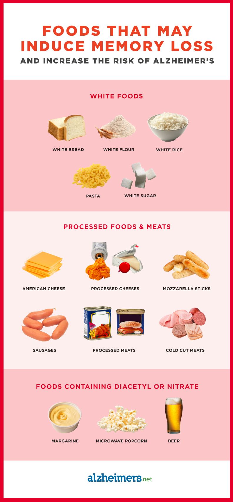 What are the three foods that memory loss?