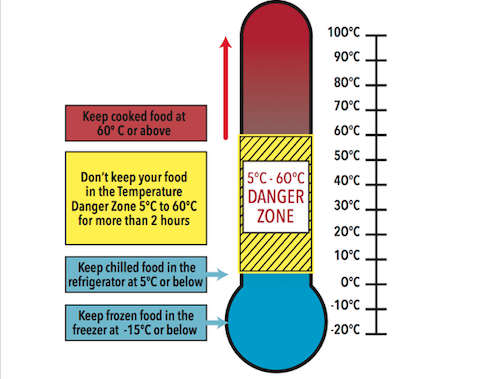 What are the two important temperatures of the danger zone?