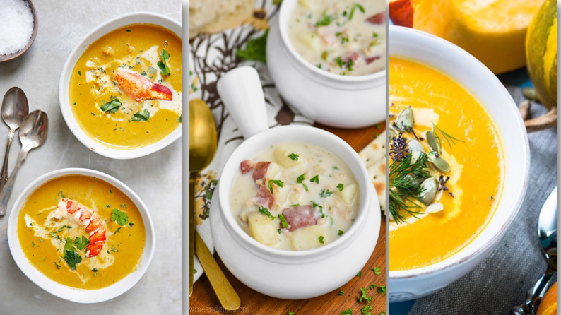 What are the types of thick soup?