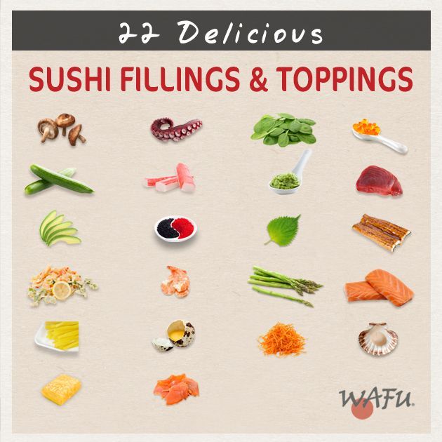 What are traditional sushi fillings?