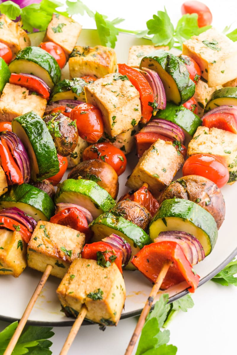 What are vegan kebabs made of?