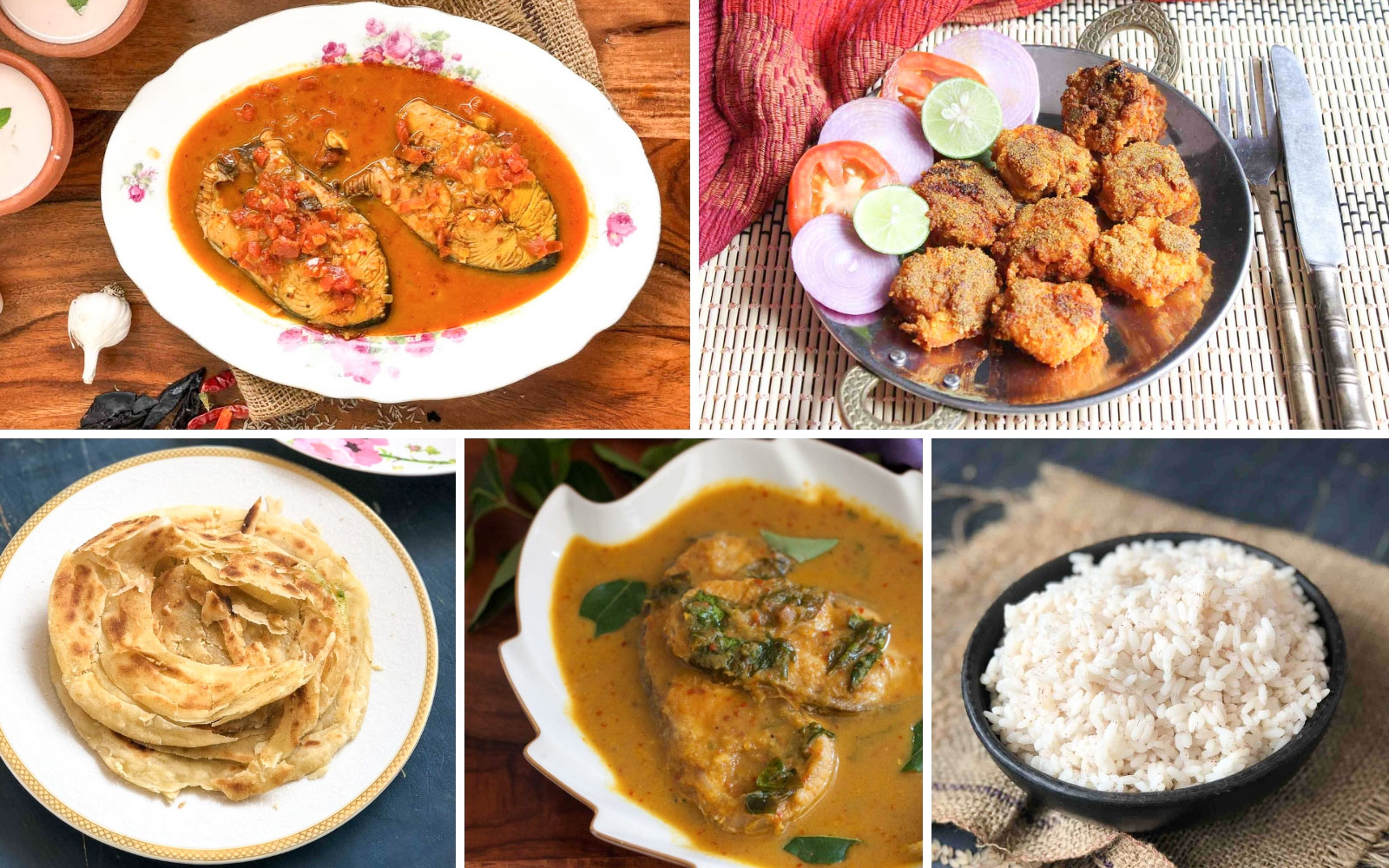 What can be eaten with fish curry?