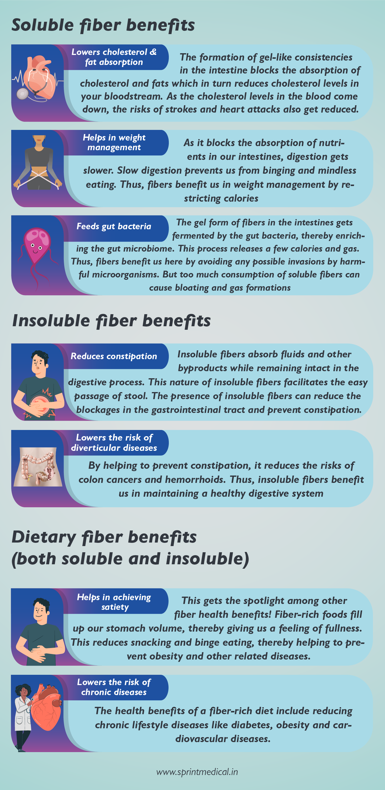 What can fiber block the absorption of?