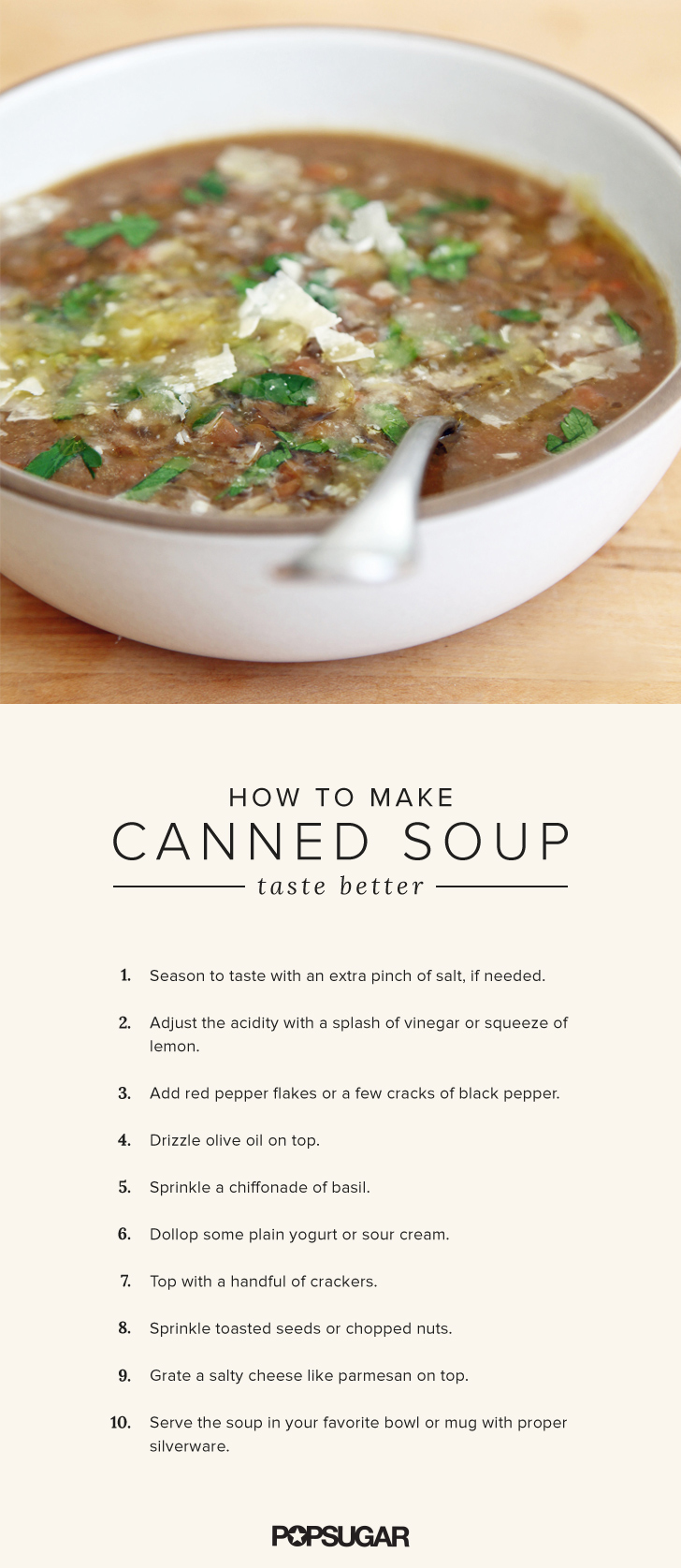 What can I add to canned soup instead of salt?