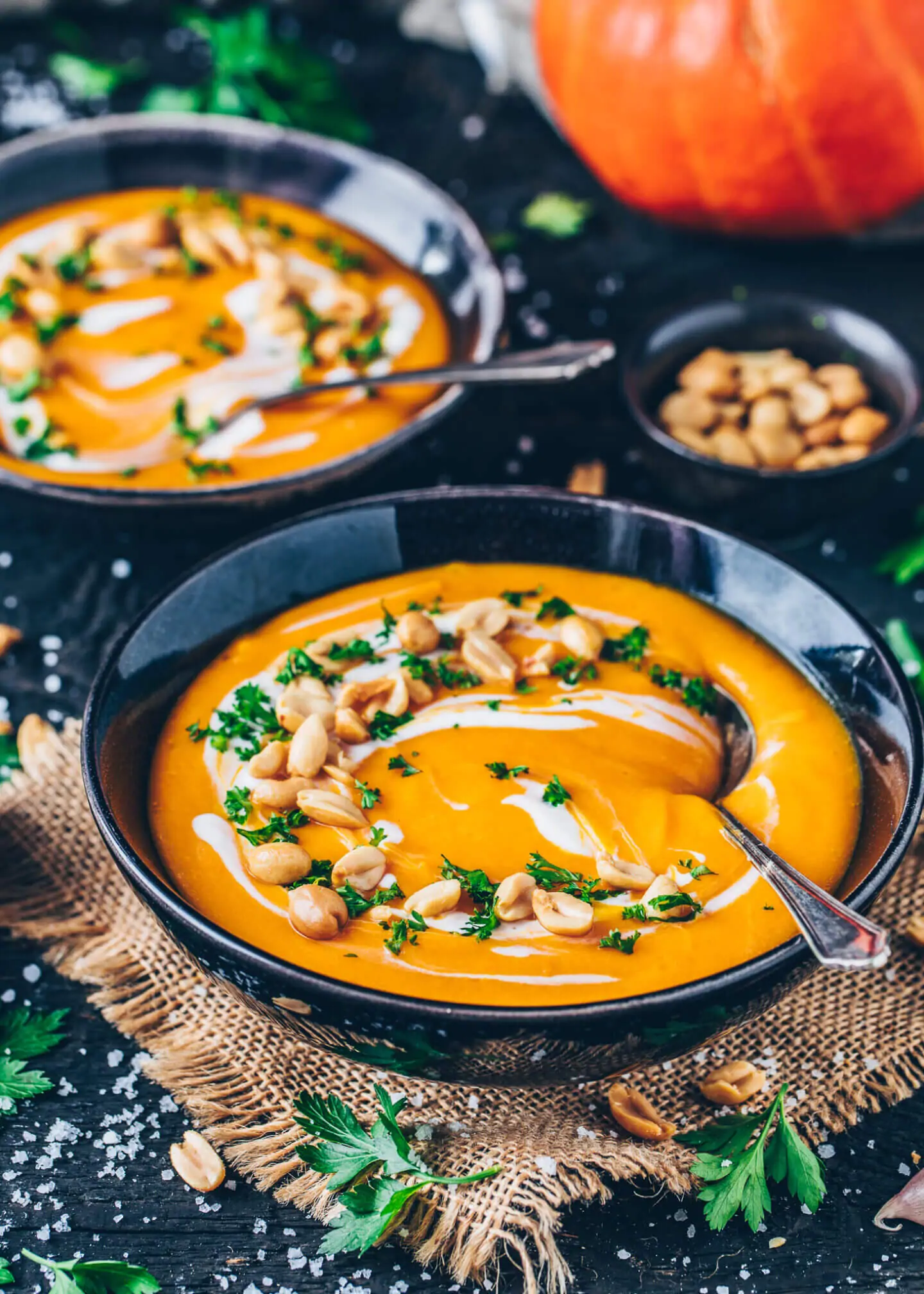 What can I add to pumpkin soup to give it more flavour?