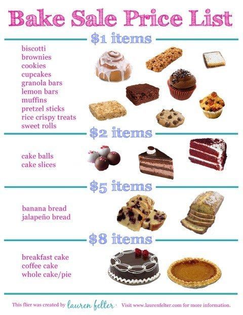 What can I bring to a bake sale?