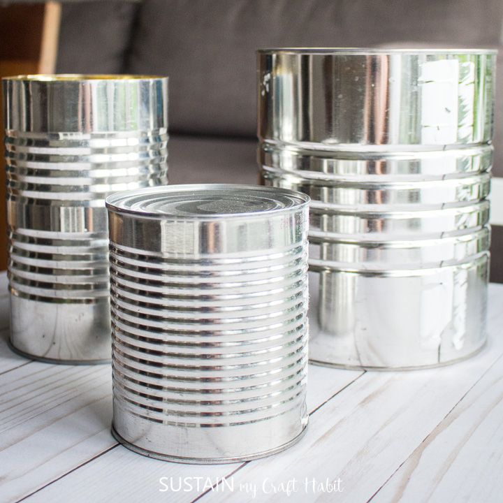 What can I do with empty tin cans?