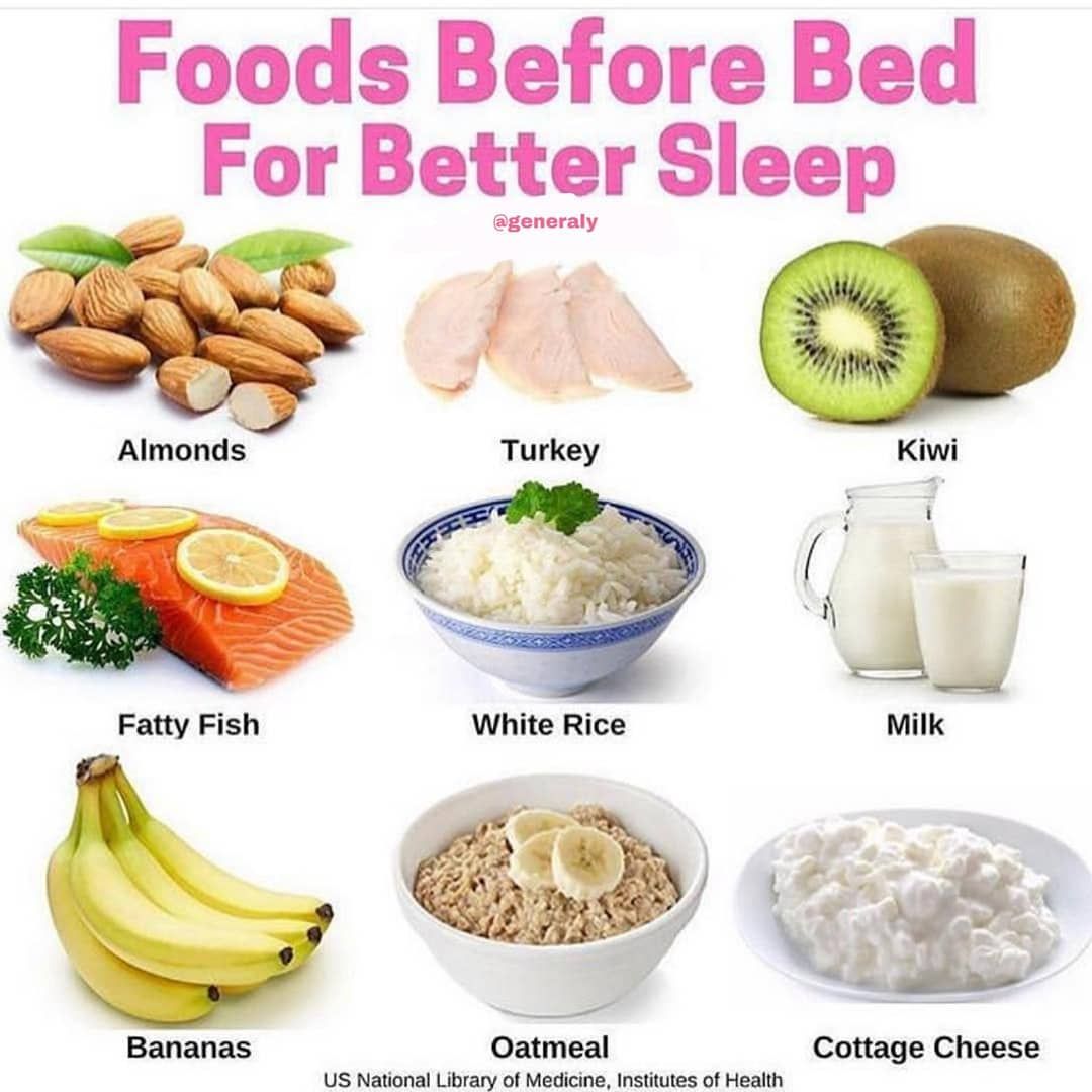 What can I eat immediately before bed?