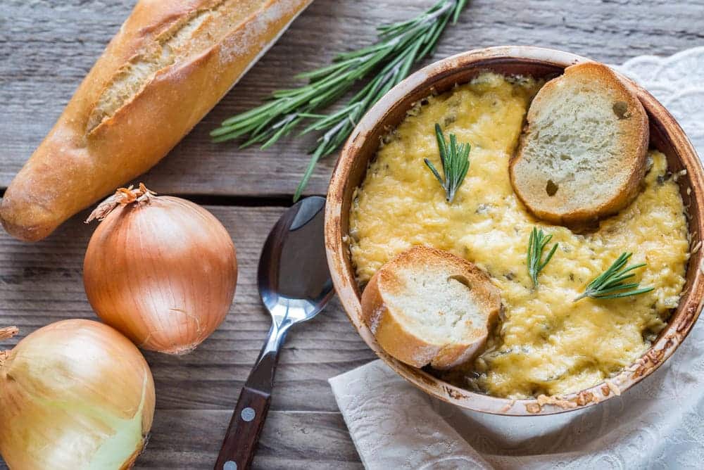 What can I substitute for Gruyere cheese in French onion soup?