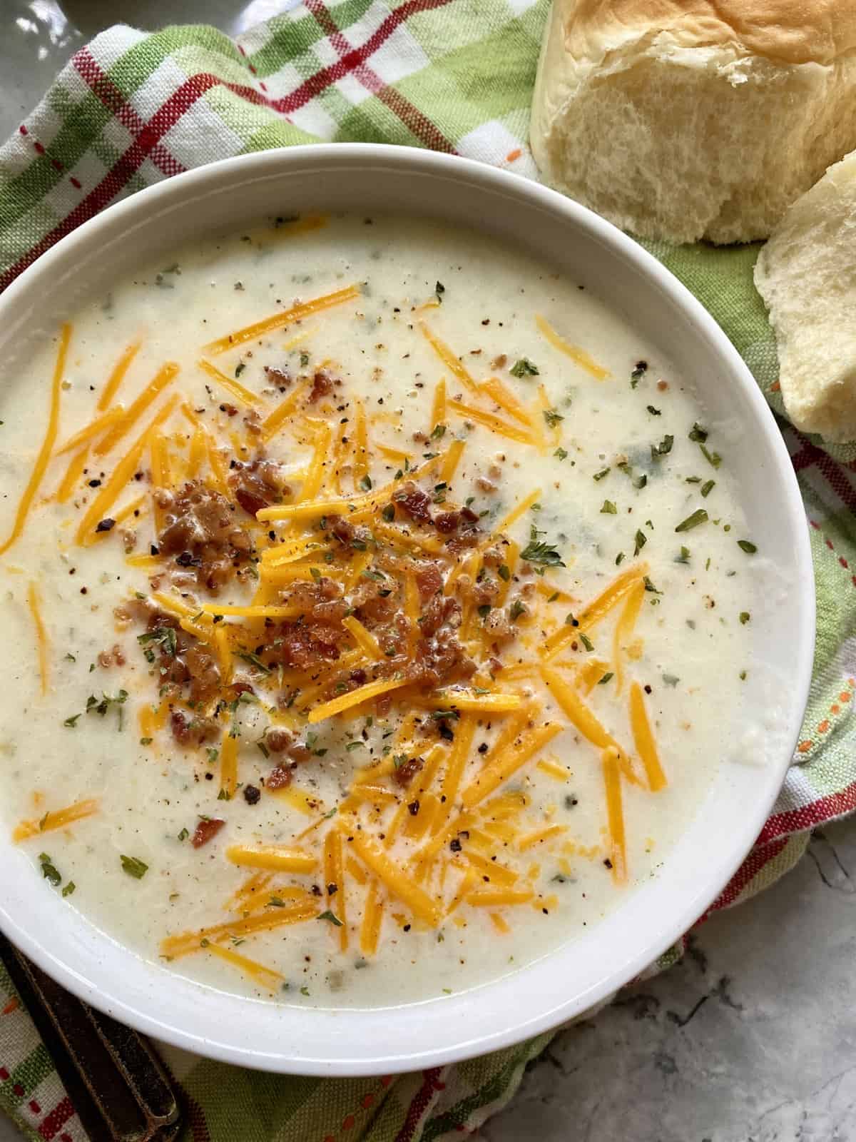 What can I substitute for potatoes in mashed potato soup?